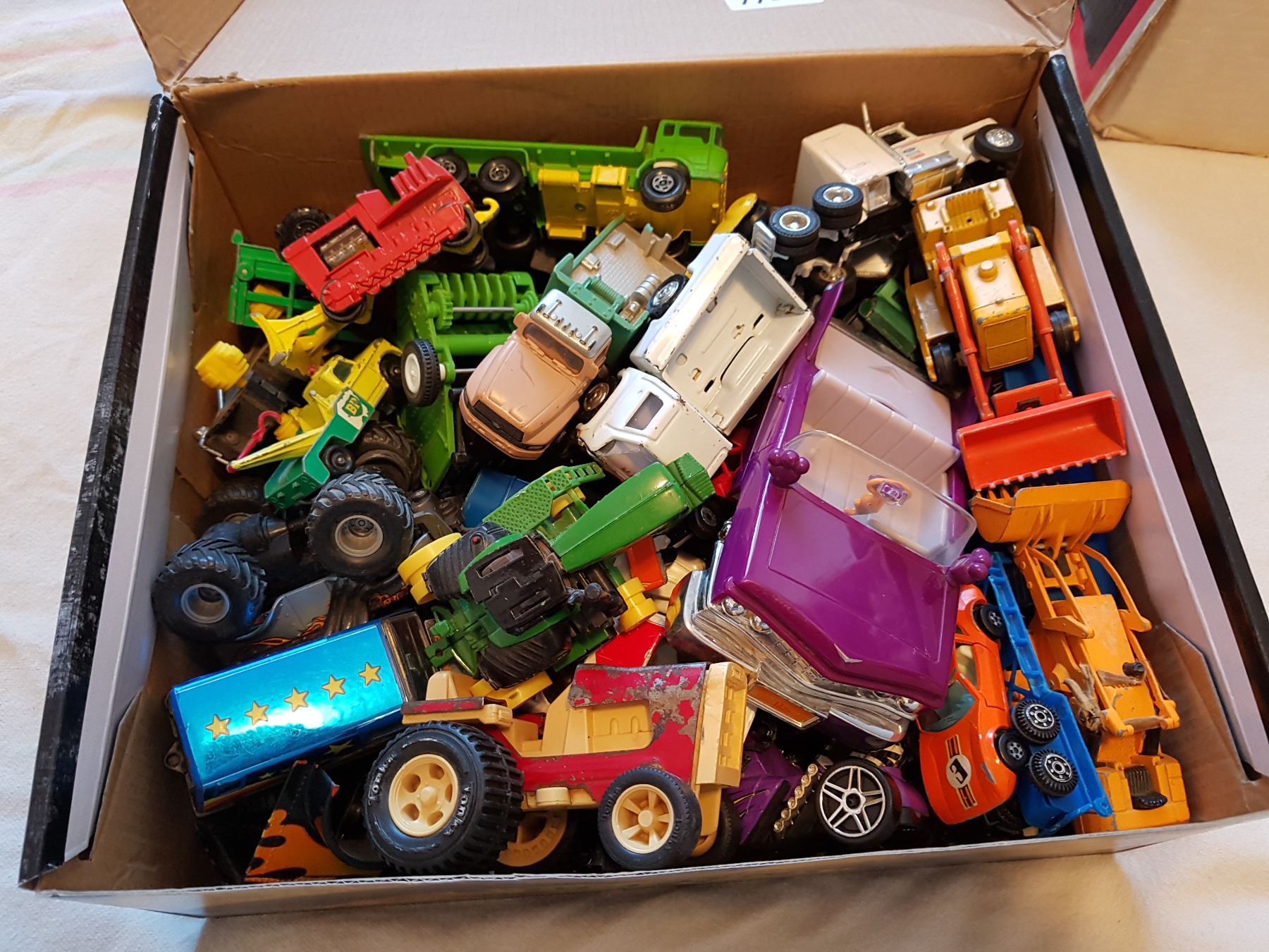 Large Box Of Vintage Toy Cars Trucks Schmalz Auctions Large Box Of Vintage Toy Cars Trucks Schmalz Auctions