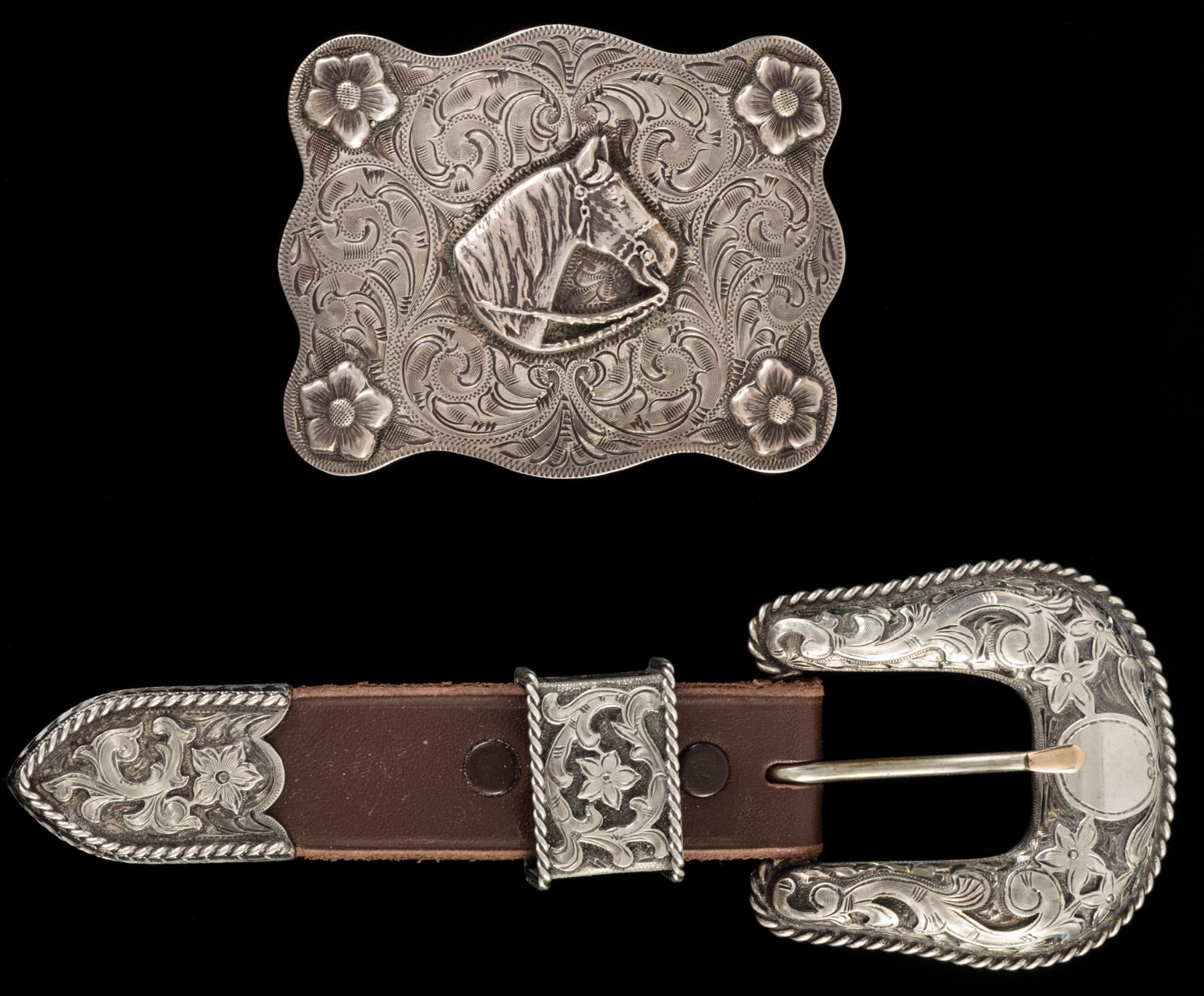 Two Bohlin Sterling Buckles
