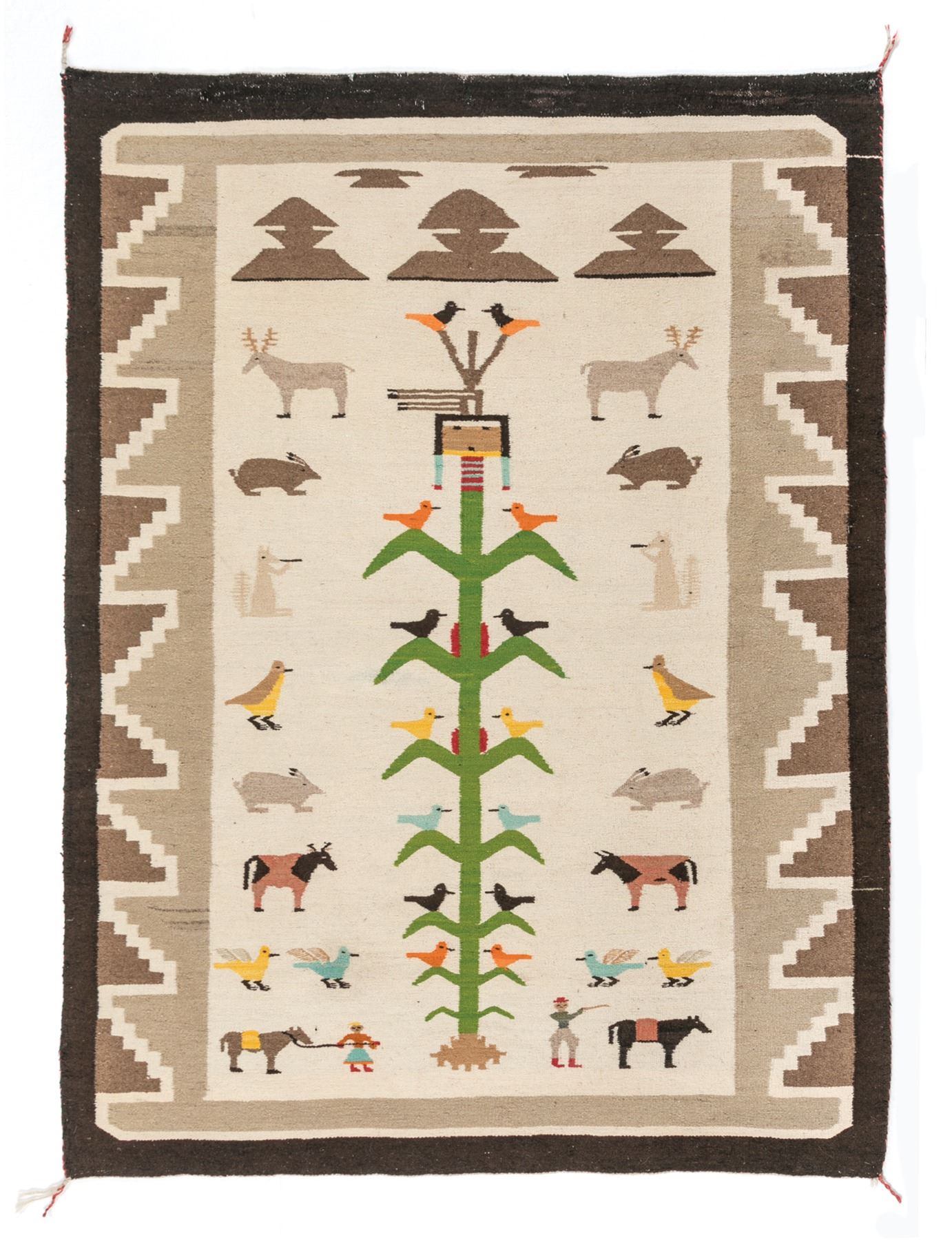 Navajo Cornstalk Pictorial Rug