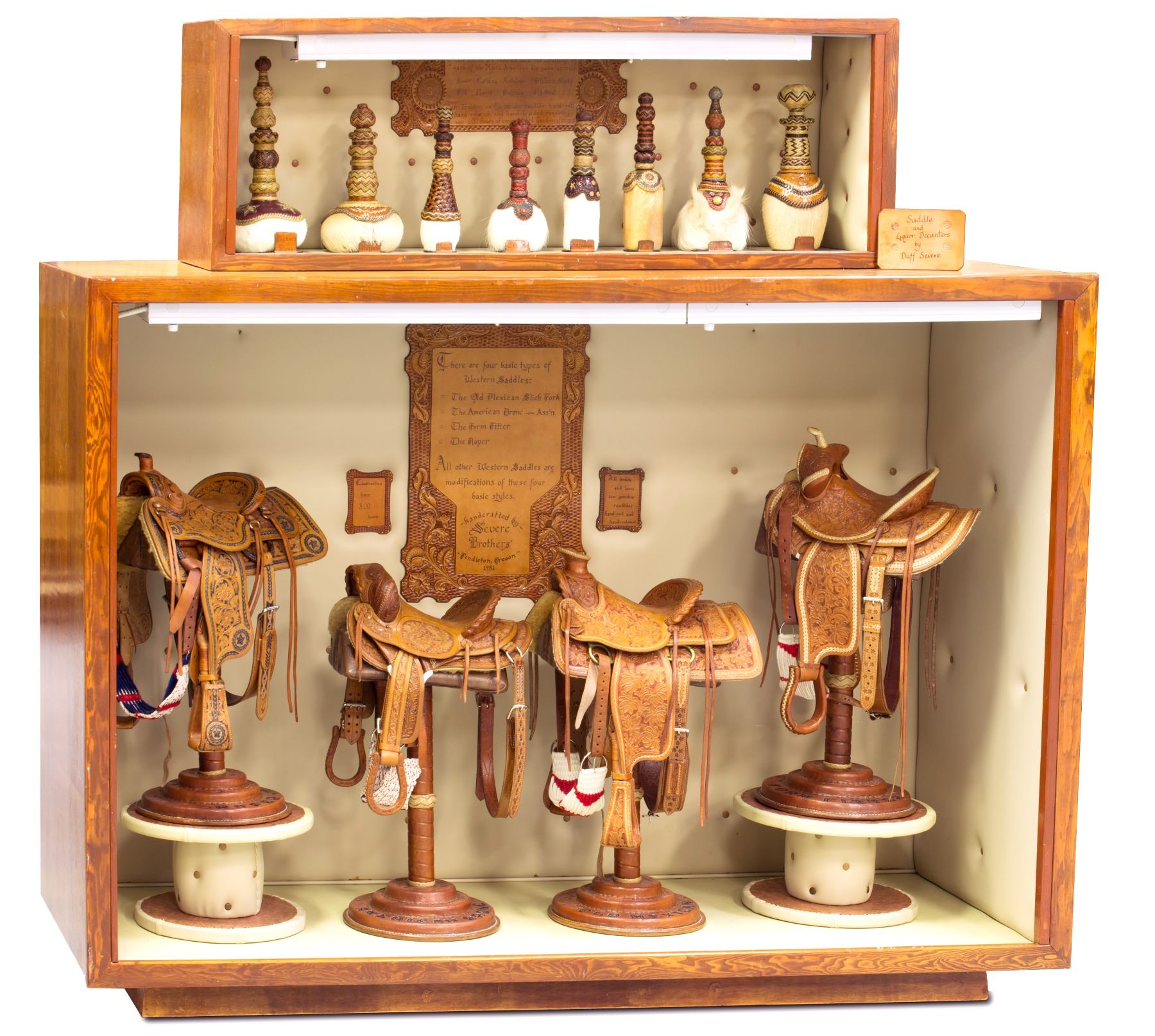 Collection of Duff Severe Salesman Sample-Size Display Saddles