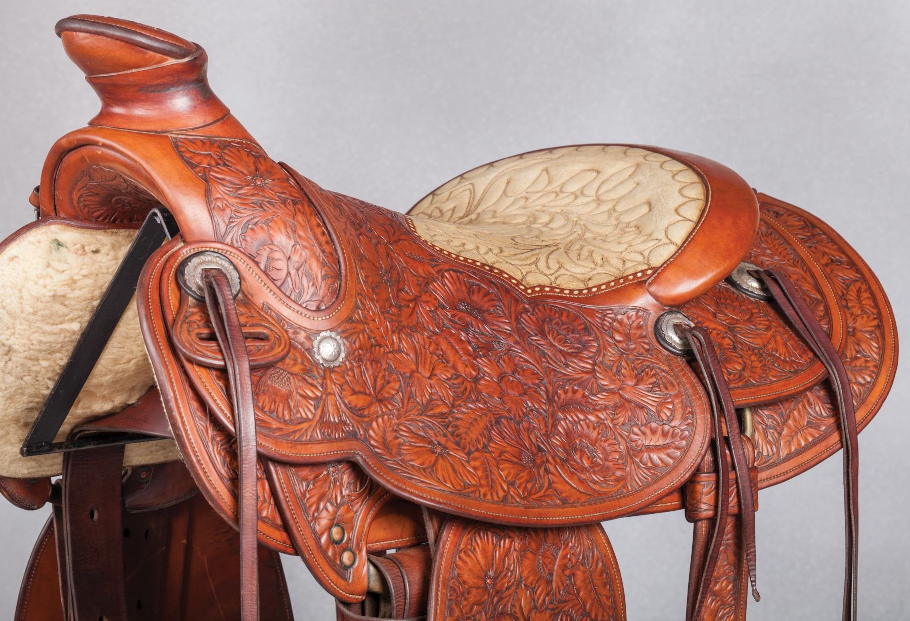 D.E. Walker - Visalia Fancy Tooled Roping Saddle