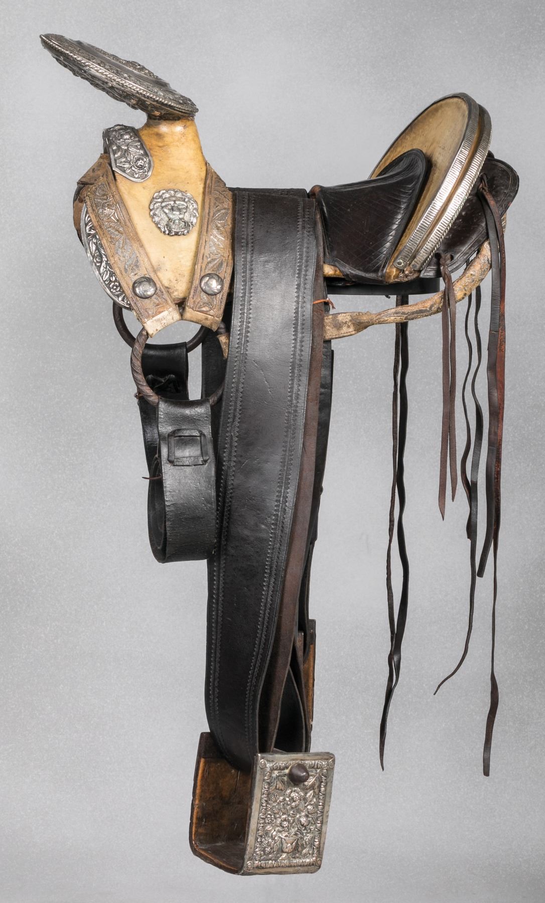A Fine Silver Mounted Maximilian Period Charro Saddle from the Chladiuk ...