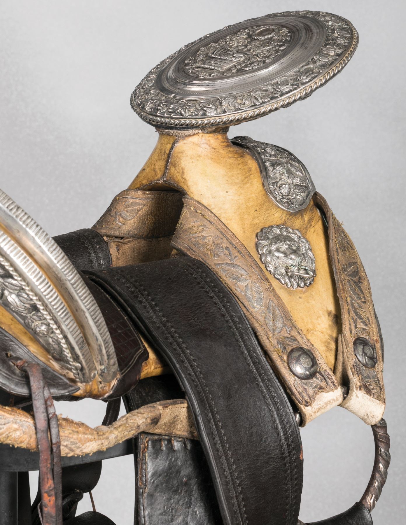 A Fine Silver Mounted Maximilian Period Charro Saddle from the Chladiuk ...