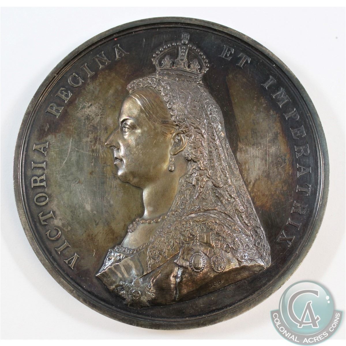 1887 Golden Jubilee of Queen Victoria Silver Medal. This impressive ...