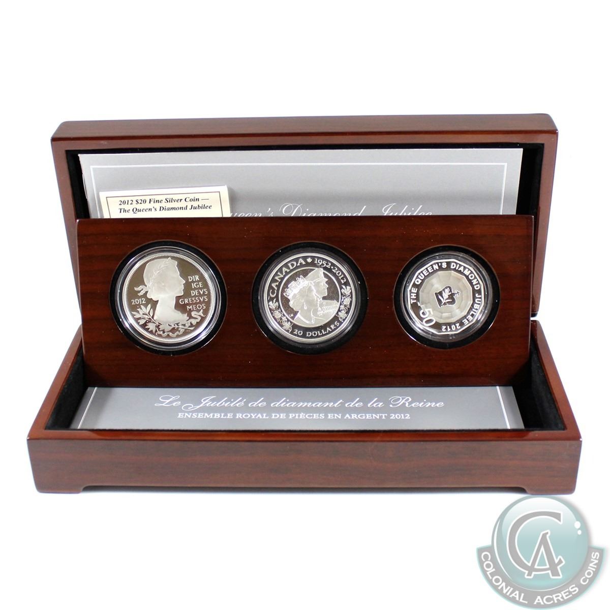 RCM Issue: 2012 The Queen's Diamond Jubilee 'Royal Silver 3-coin Set ...