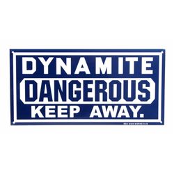 Porcelain Enamel Mining Dynamite Sign