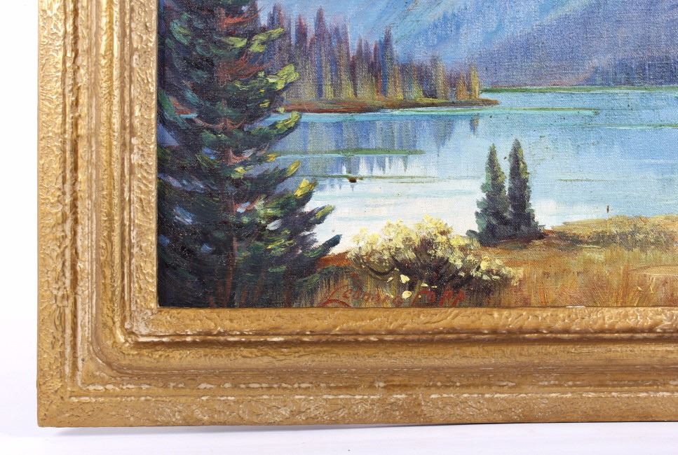 Leonard Lopp Glacier Park Mt. Kintla Oil Painting