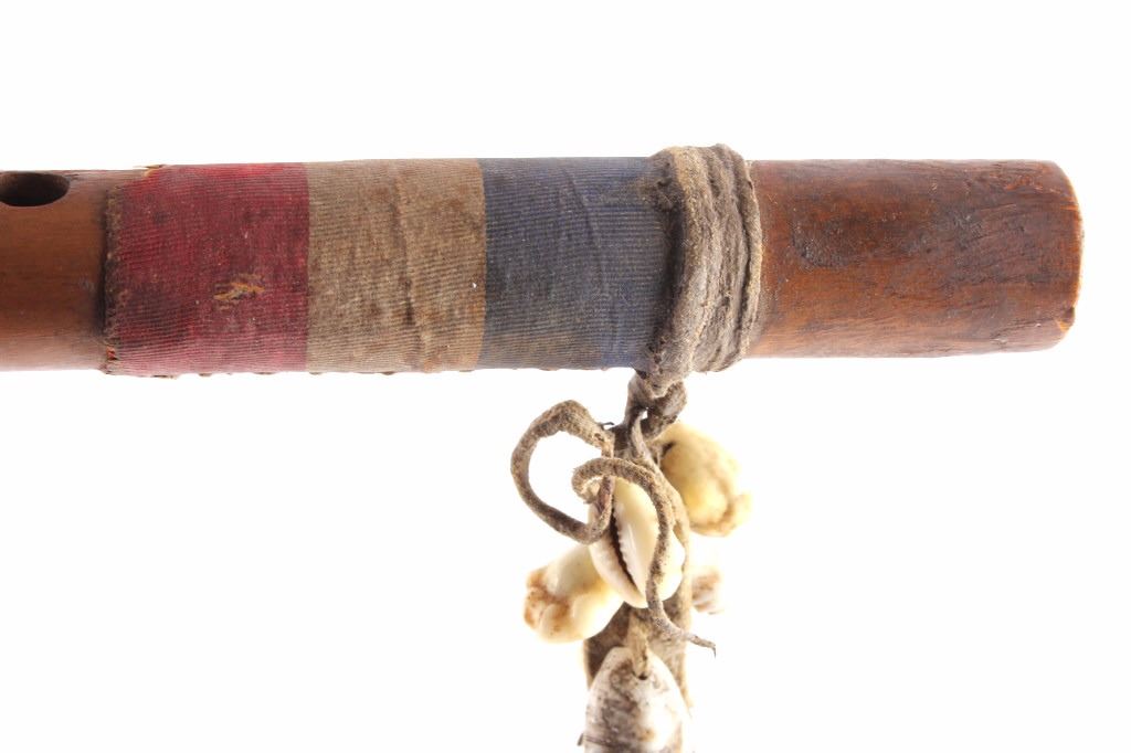 Lakota Sioux Quilled & Beaded Flute c. 1880-1900