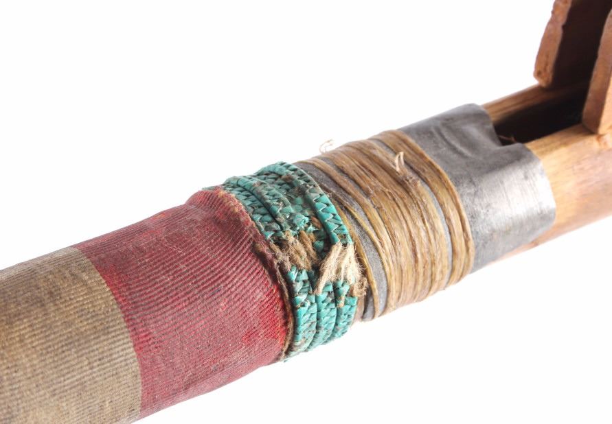 Lakota Sioux Quilled & Beaded Flute c. 1880-1900