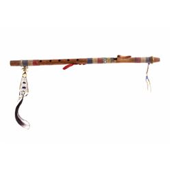 Lakota Sioux Quilled & Beaded Flute c. 1880-1900