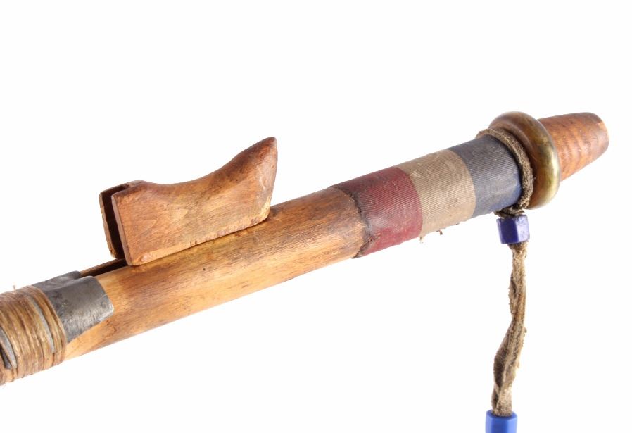 Lakota Sioux Quilled & Beaded Flute c. 1880-1900