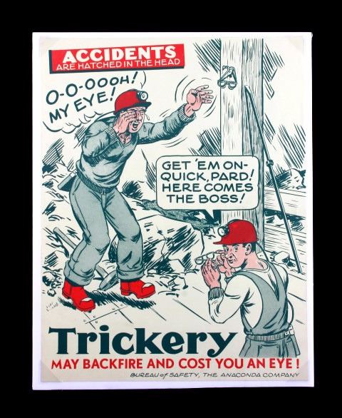 Original Anaconda Company Mining Safety Poster