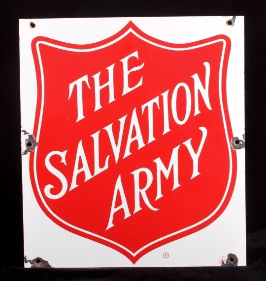 Original Porcelain Salvation Army Sign