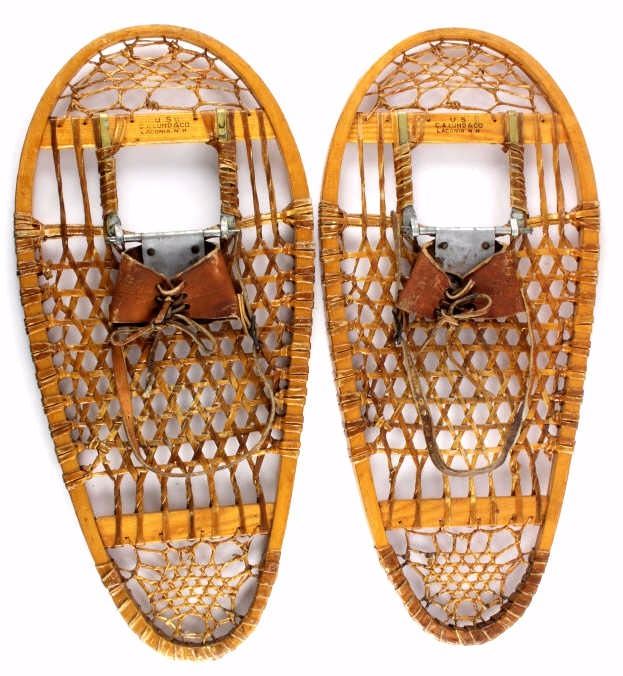 Antique Lund Wooden U.S. Military Snowshoes
