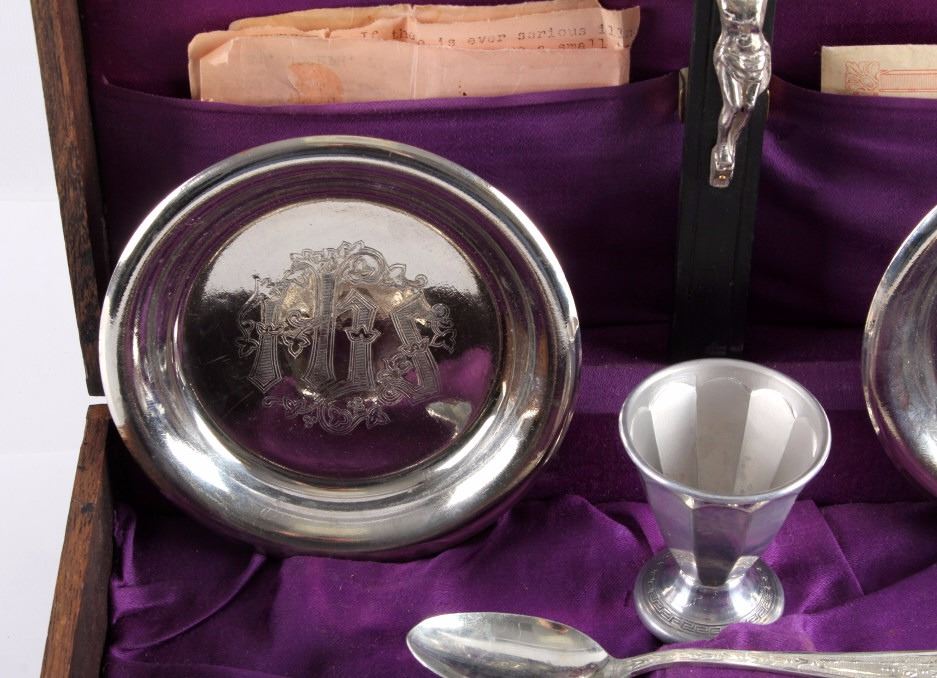Antique Catholic Sick Call Last Rites Set