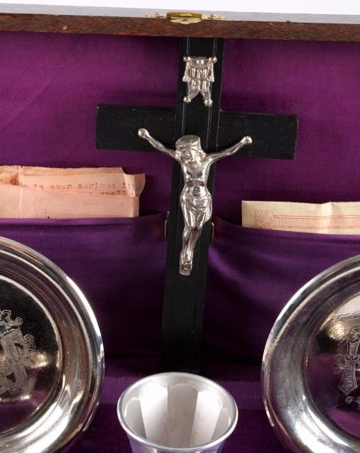 Antique Catholic Sick Call Last Rites Set