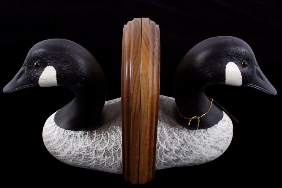 Signed Ducks Unlimited Canada Goose Book Ends