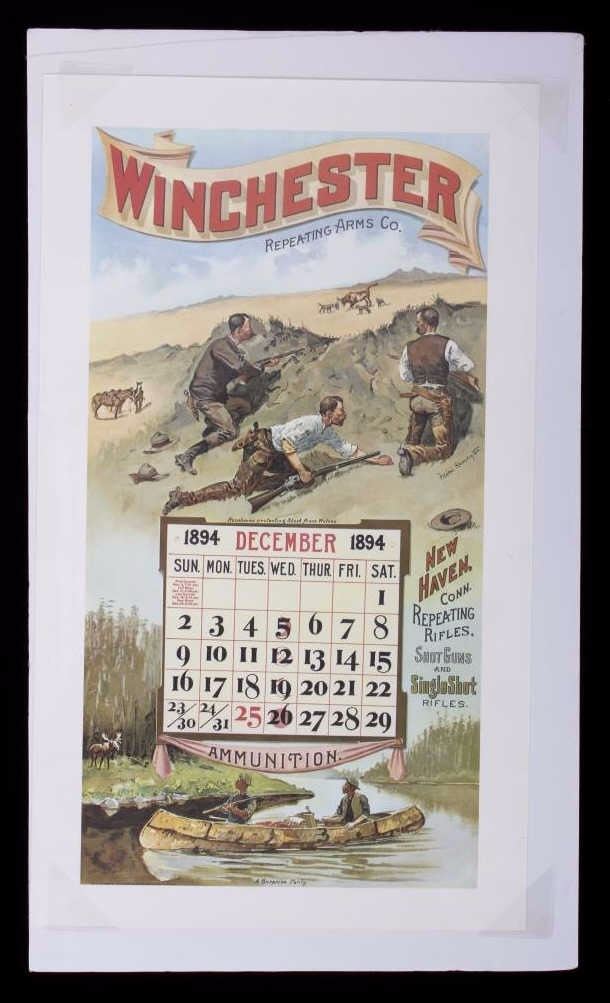 Winchester Repeating Arms Calendar Dec. 1894/95/96