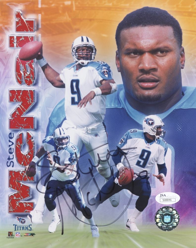 Steve McNair Signed Titans 8x10 Photo (JSA COA)