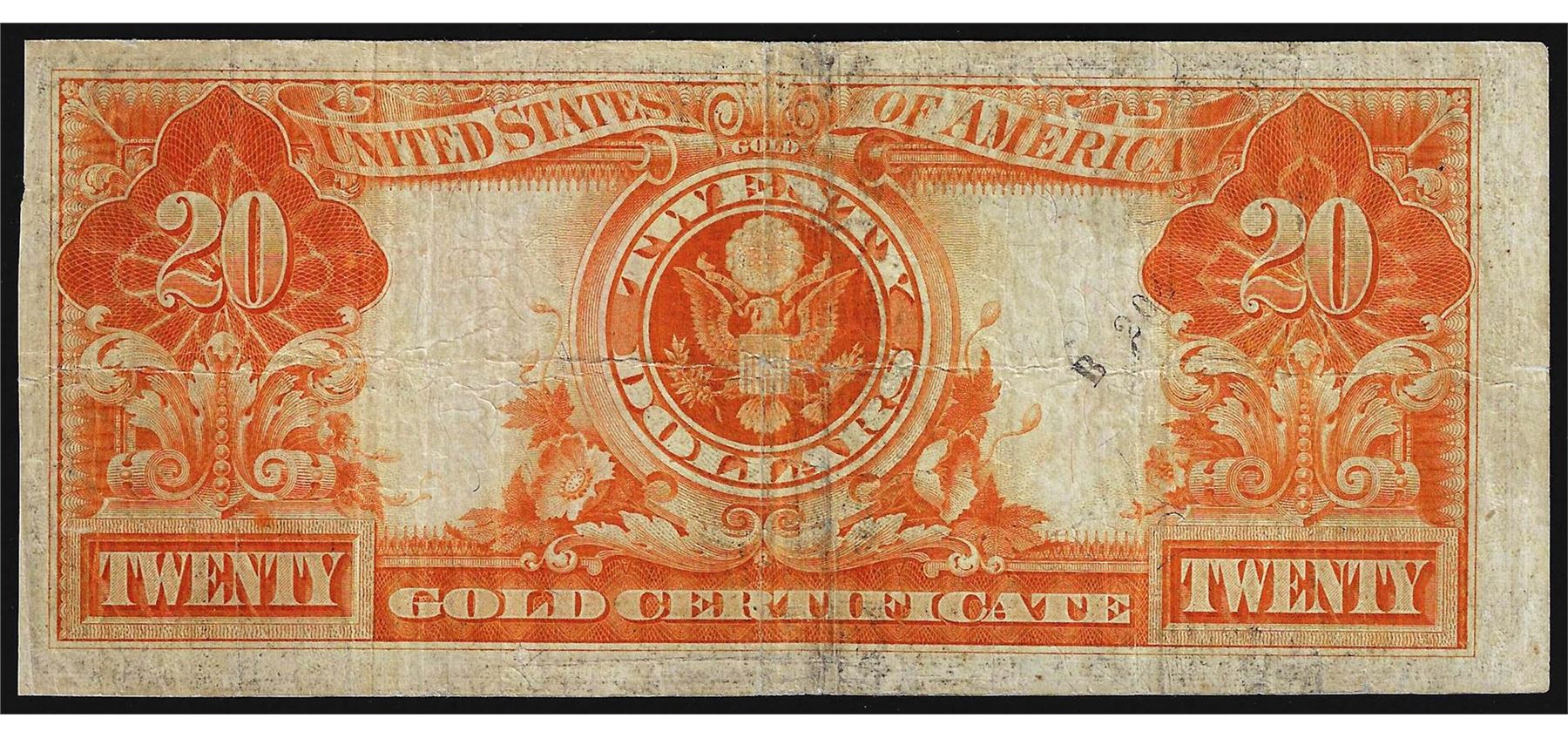 1922 $20 Gold Certificate Note