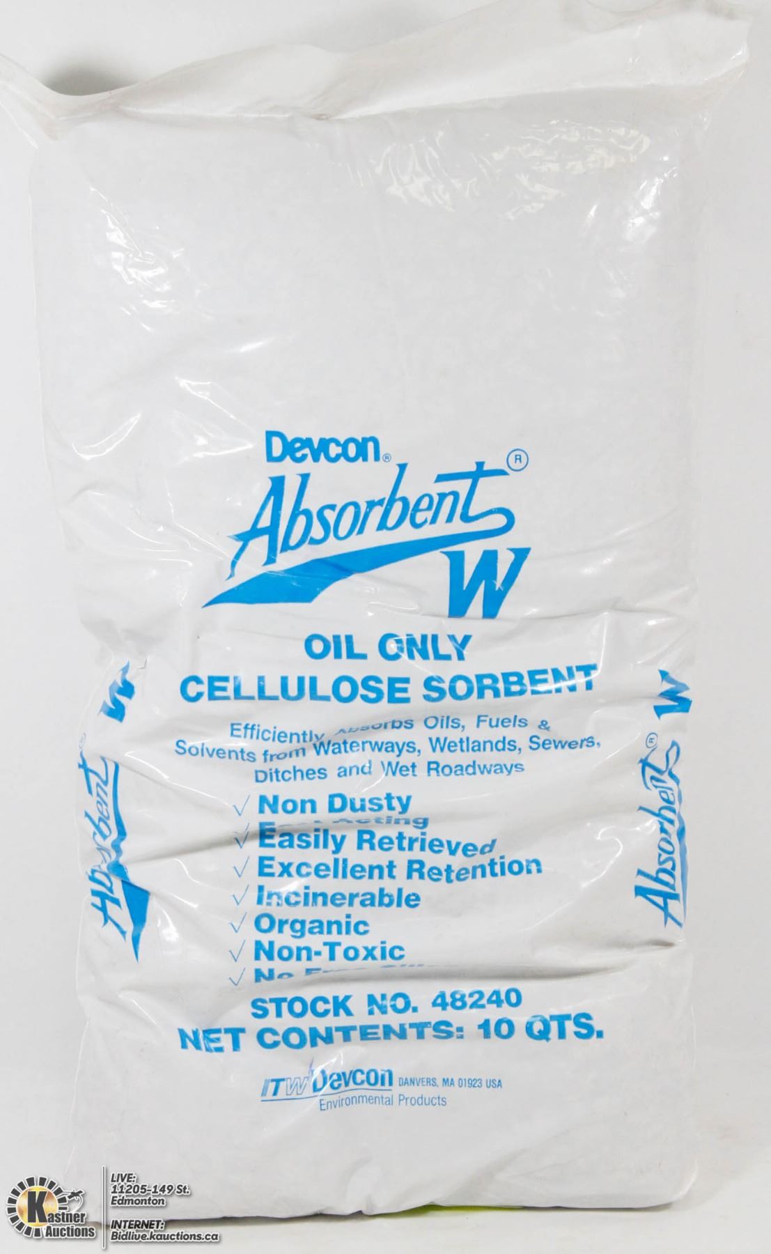 DEVCON ABSORBENT OIL ONLY CELLULOSE SORBENT 10QT