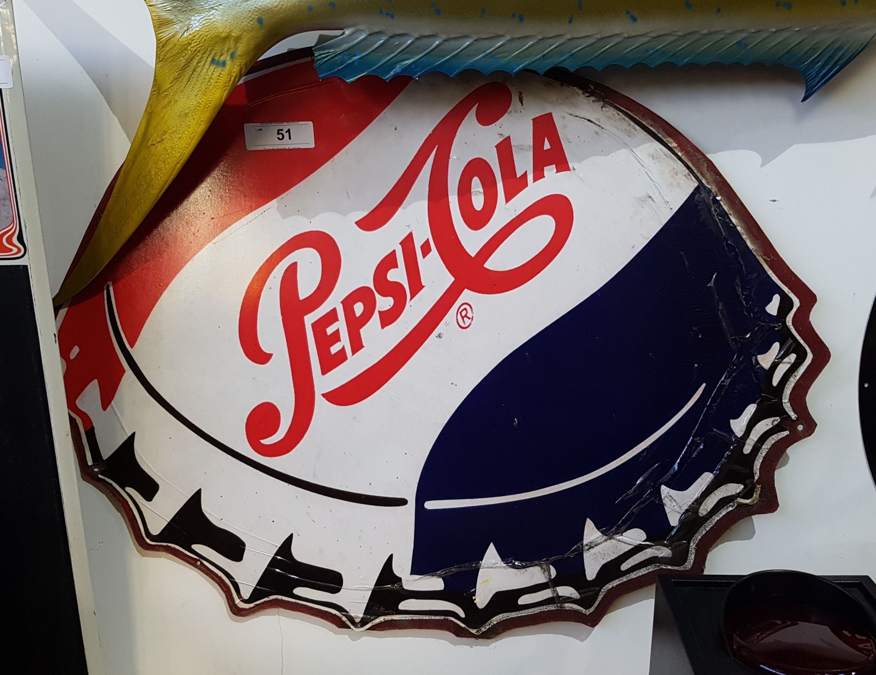 PEPSI COLA METAL SIGN