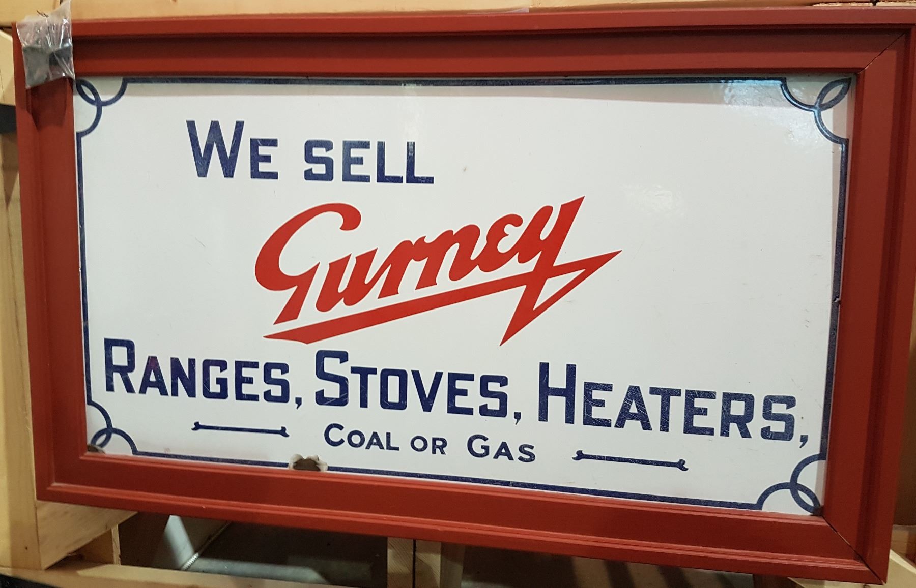 VINTAGE GURNEY PORCELAIN SIGN