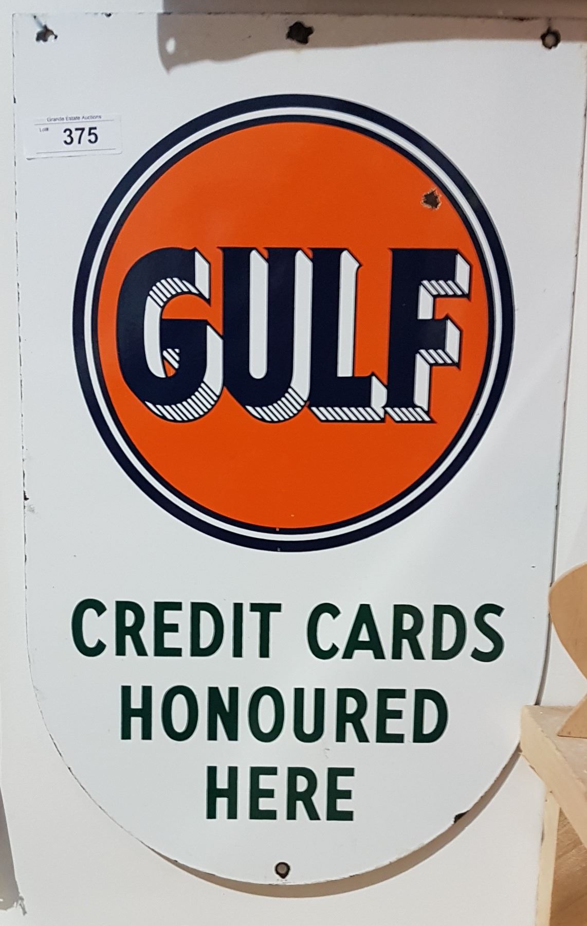 PORCELAIN GULF SIGN