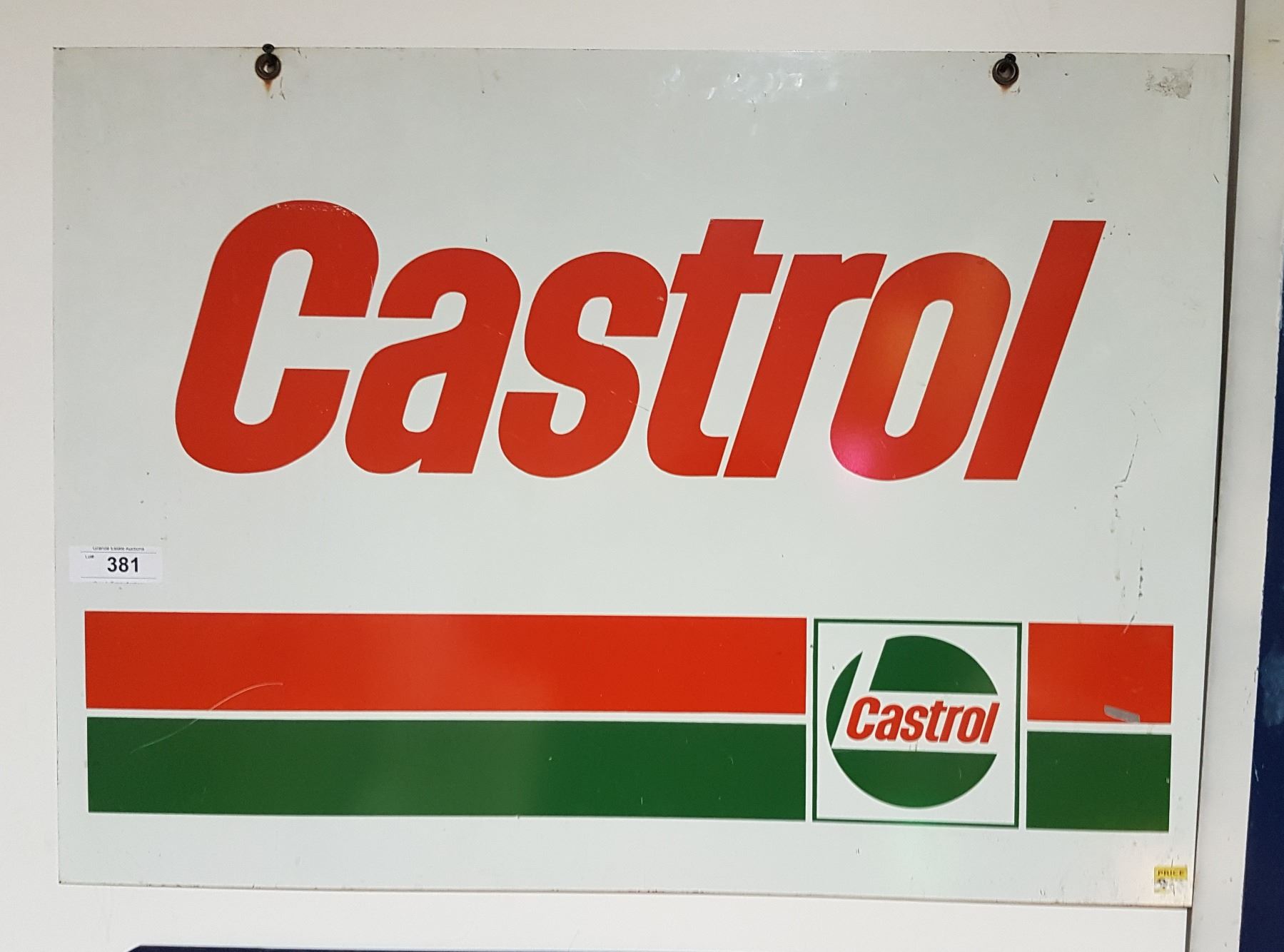 CASTROL OIL SIGN DOUBLE SIDED