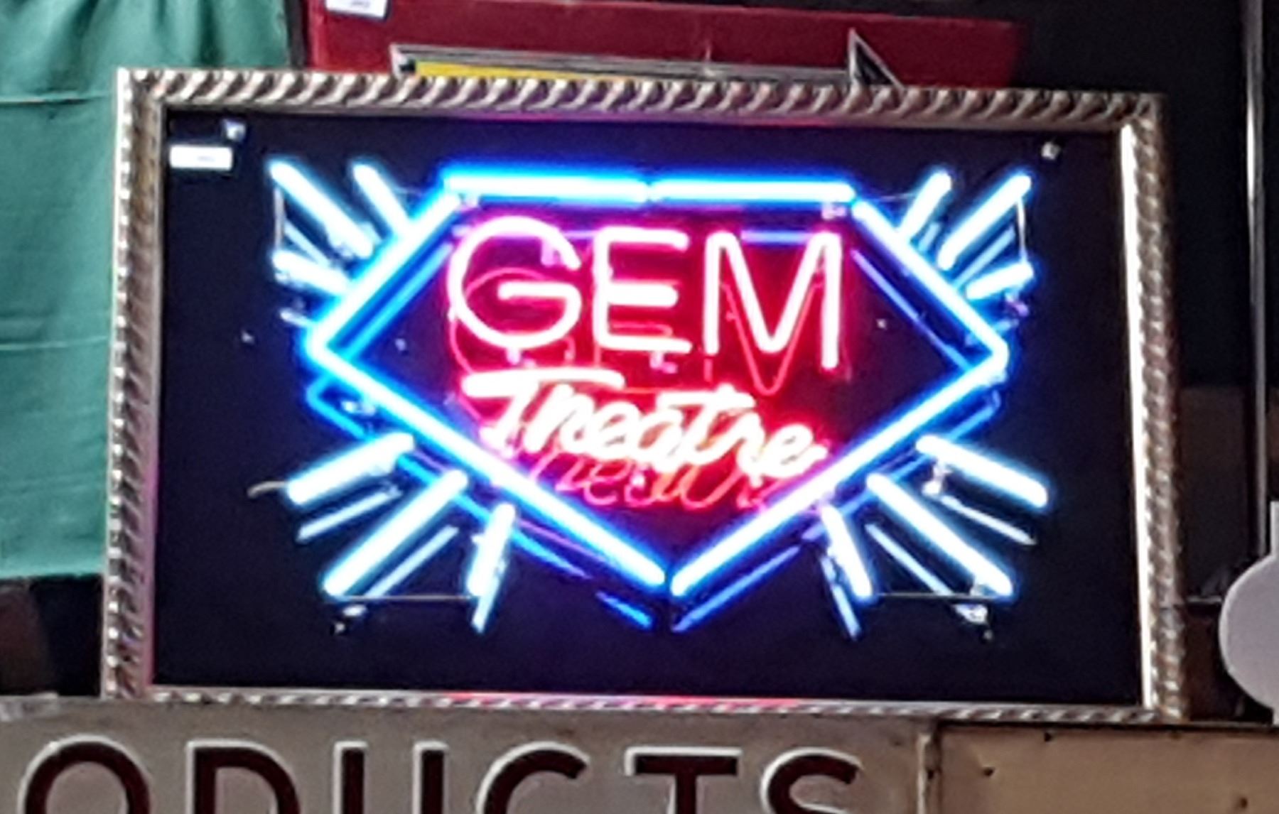 GEM THEATRE NEON INDOOR SIGN