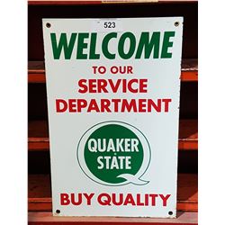 VINTAGE QUAKER STATE SIGN