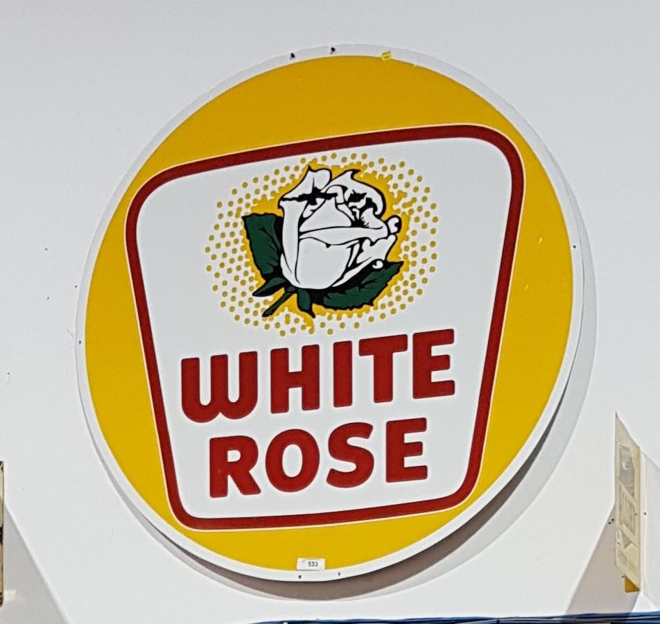 CUSTOM MADE WHITE ROSE SIGN