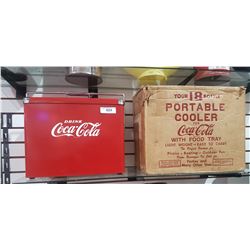 VINTAGE PORTABLE COCA COLA COOLER W/ORIGINAL BOX