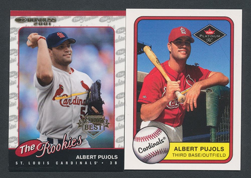 Lot of (2) Albert Pujols Rookie Cards with 2001 Donruss Rookies #R97 ...