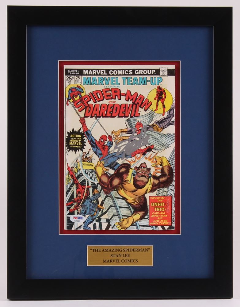 Stan Lee Signed "Spider-Man and Daredevil" Issue #25 14x18 Custom ...
