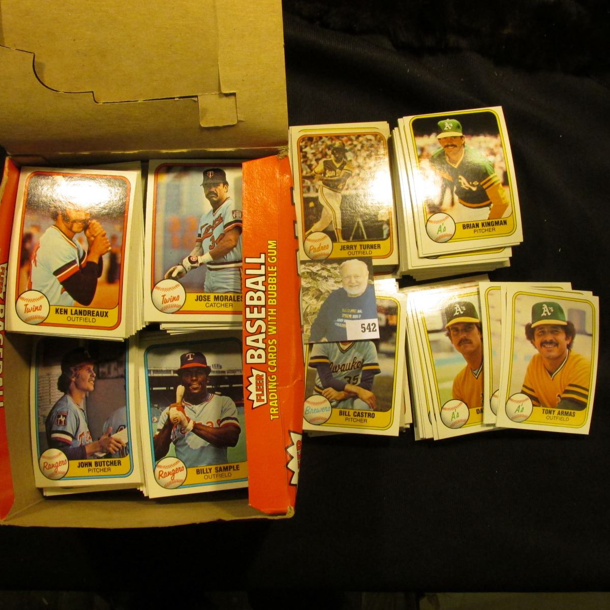 1981 Fleer Box With Several Hundred 1981 Fleer Baseball Trading Cards