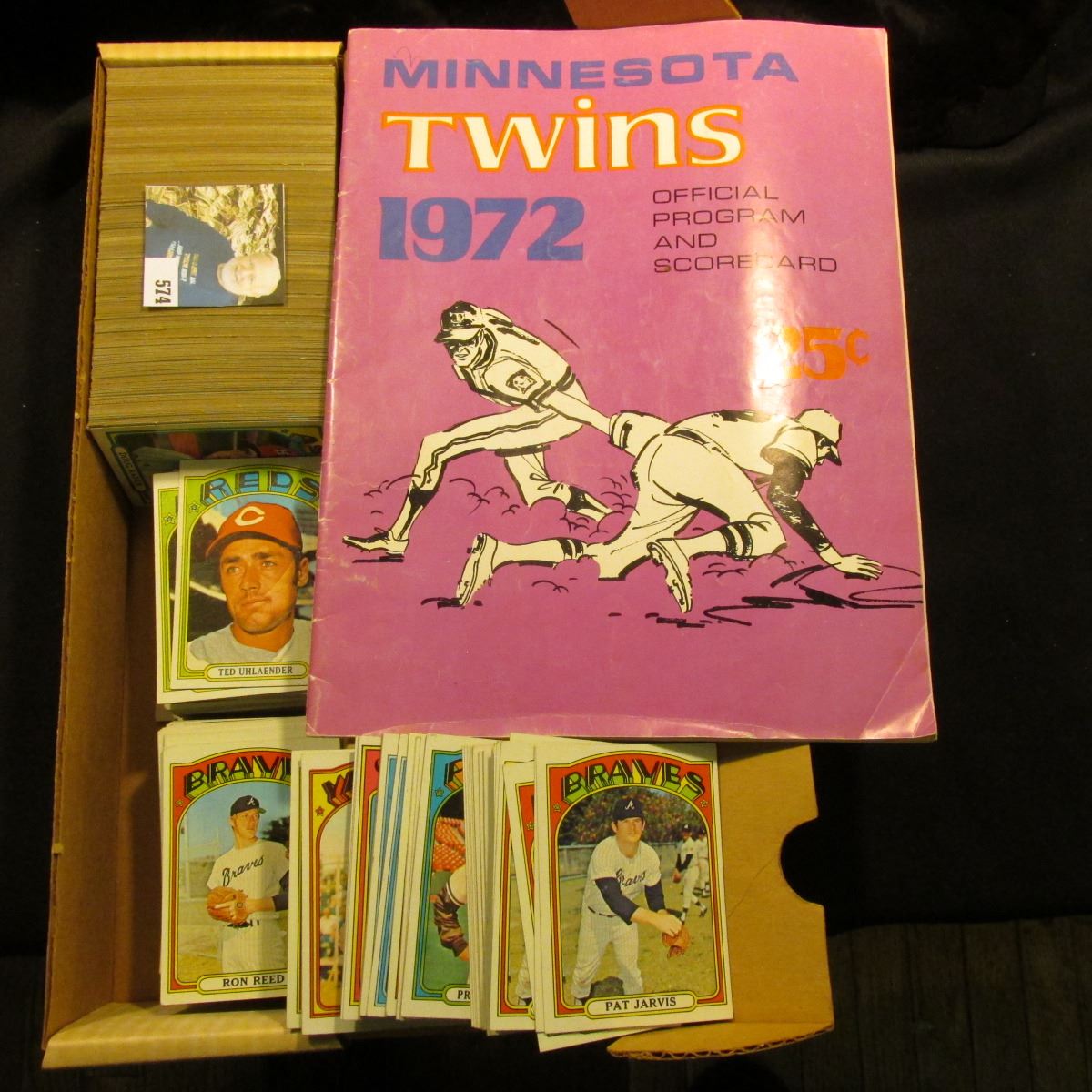 14" Card Stock Box 80% full of 1972 Topps Baseball Cards; & a 1972 ...