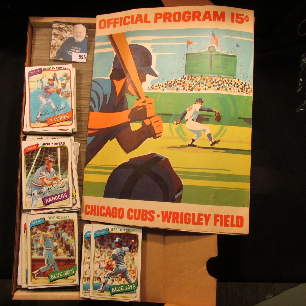 1971 Official Program 15c Chicago Cubs Wrigley Field & 14" Card Stock ...