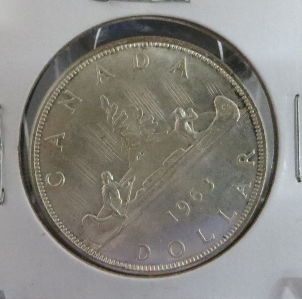 1963 Canadian Silver $1 Dollar Coin