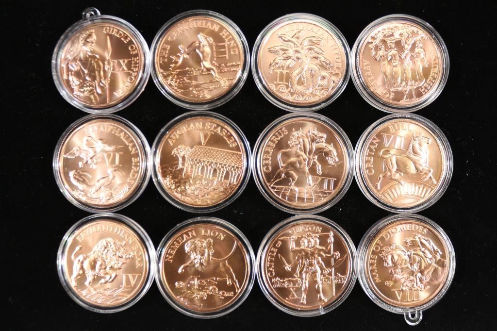 THE 12 LABORS OF HERCULES COPPER ROUNDS