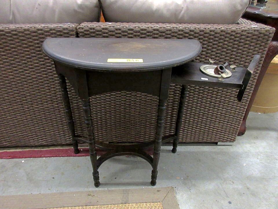 Vintage Smoking Table with Pull Out Ashtray