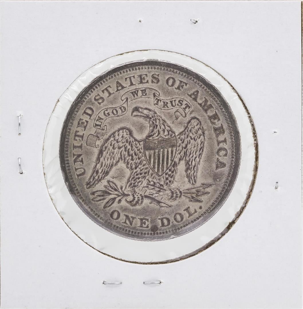1871 $1 Seated Liberty Silver Dollar Coin