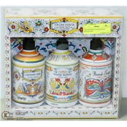 ITALIAN DERUTA HAND SOAP COLLECTION.
