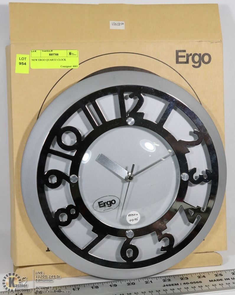 NEW ERGO METAL QUARTZ CLOCK