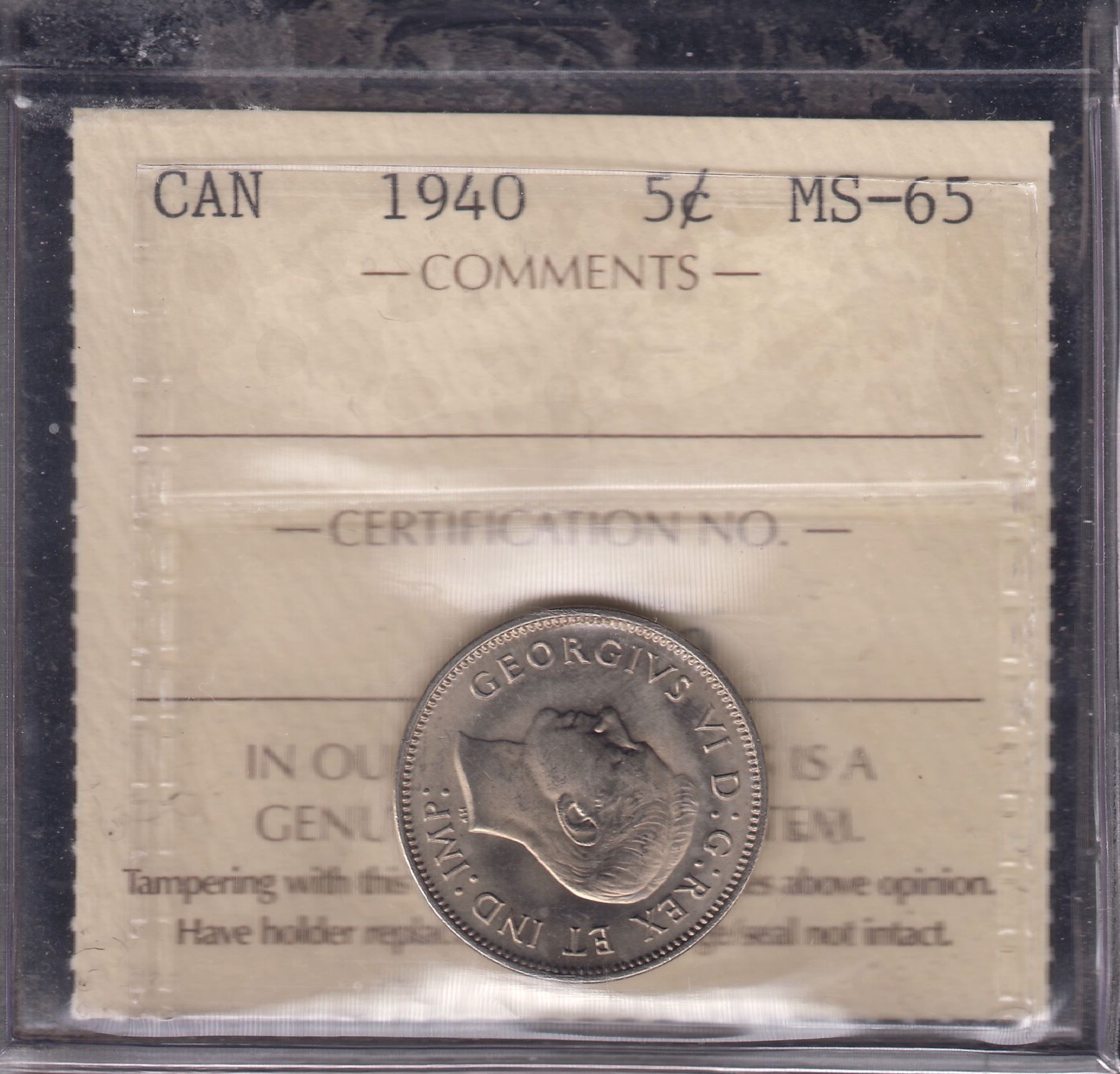 1940 Five Cents 1940-five-cents