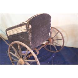 Antique lifesize child's pull cart
