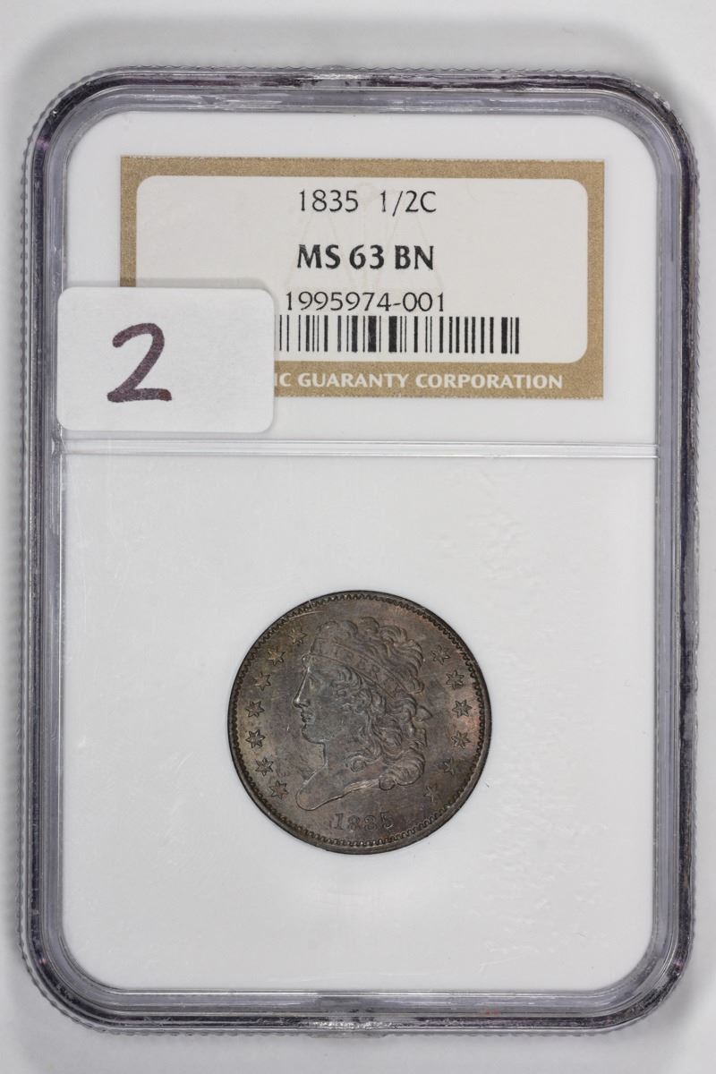 1835 1/2C Half Cent