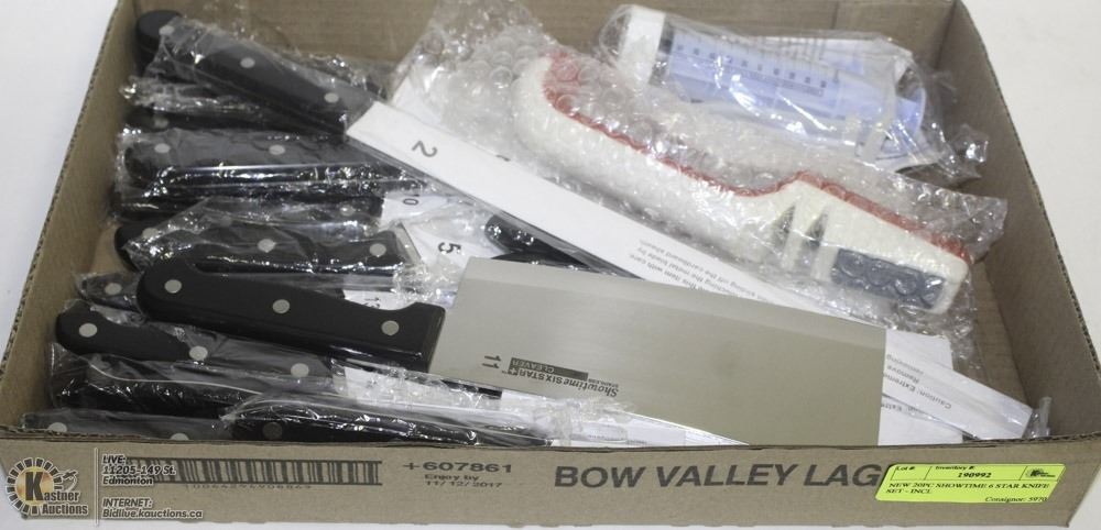 NEW 20PC SHOWTIME 6 STAR KNIFE SET - INCL
