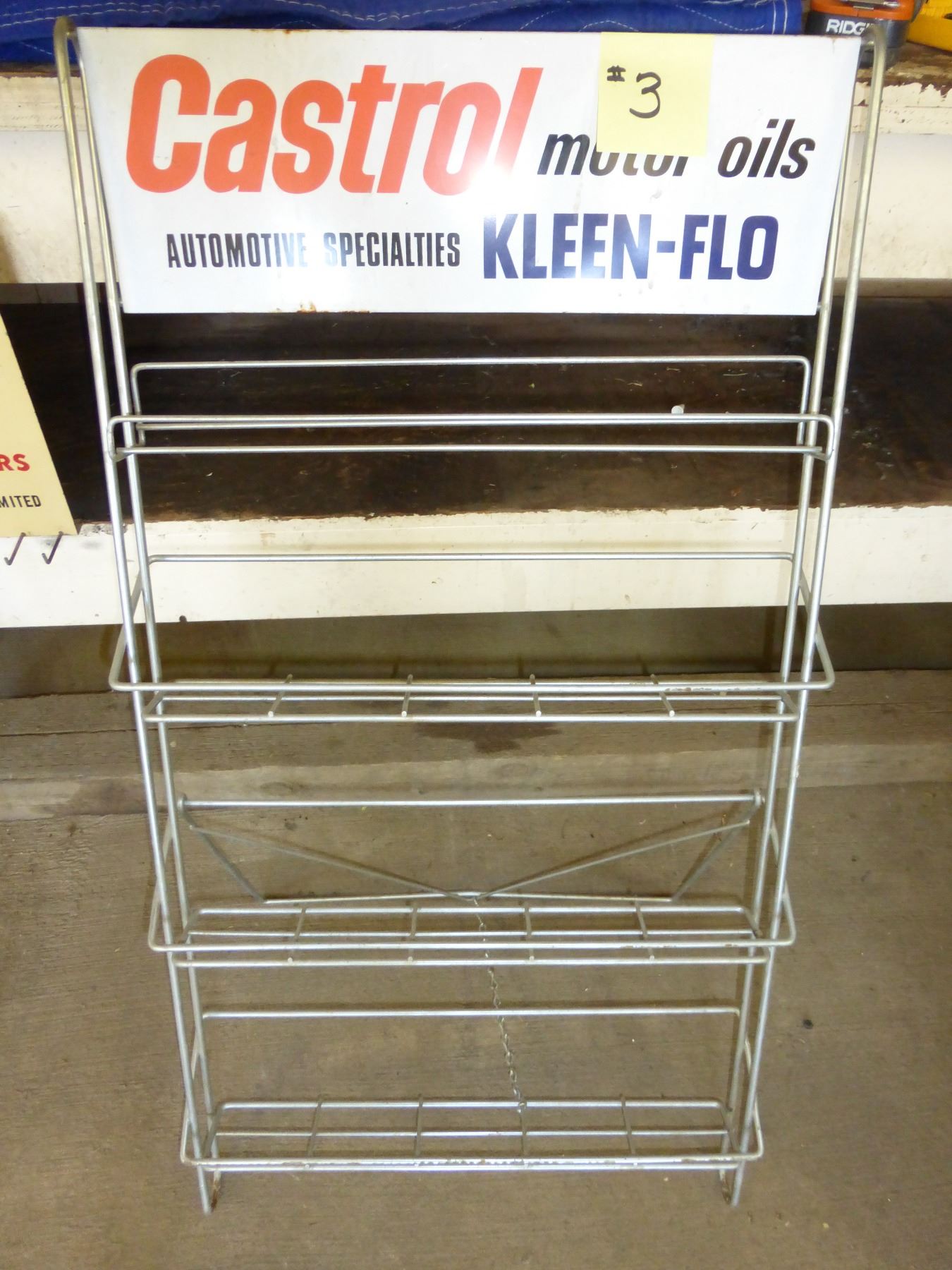 CASTROL OIL METAL DISPLAY STAND