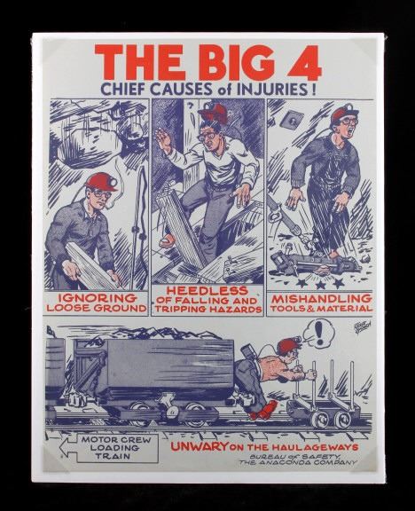 Original Anaconda Company Mining Safety Poster